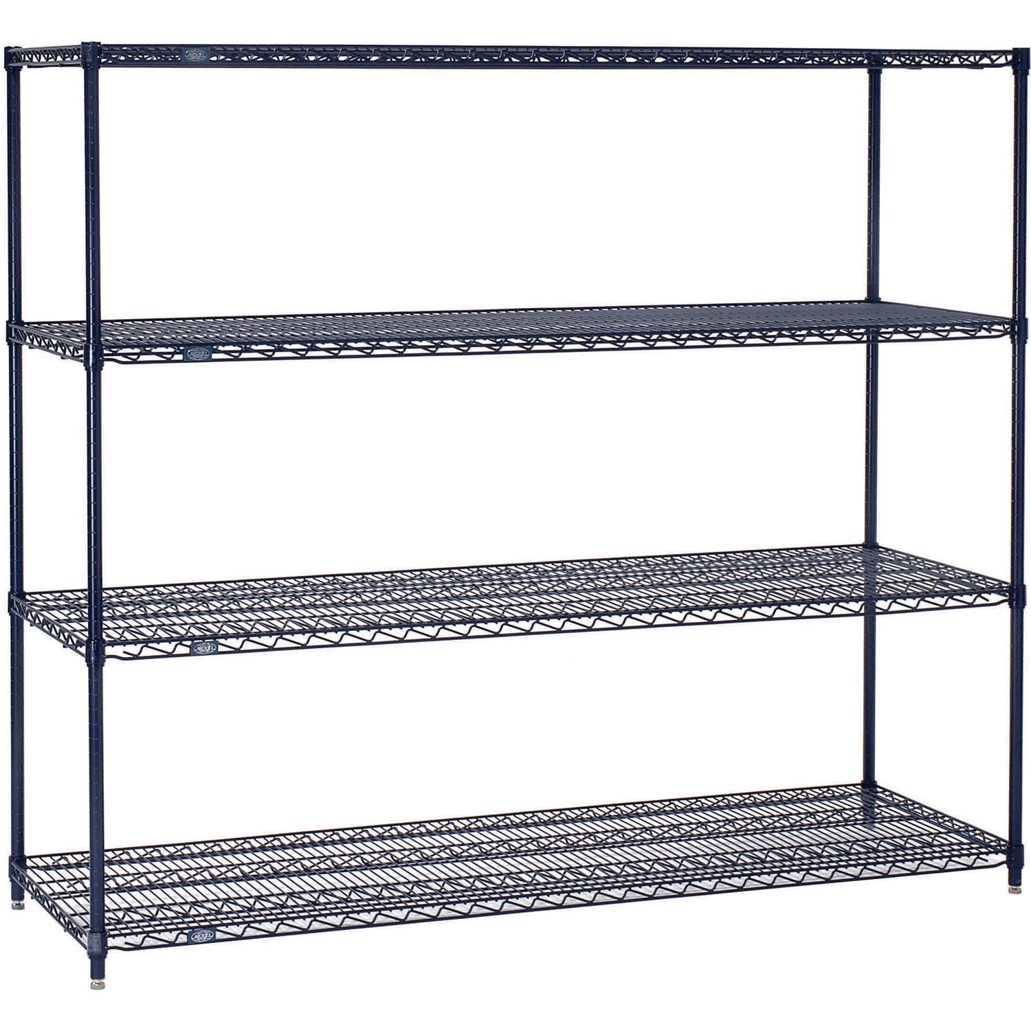 Nexel 5 Shelf Nexelon Blue Wire Shelving Unit Starter 60""W x 18""D x ...