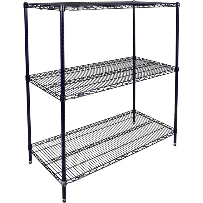 Global Industrial 21425N3 Nexel 3 Shelf Nexelon Blue Wire Shelving Unit ...
