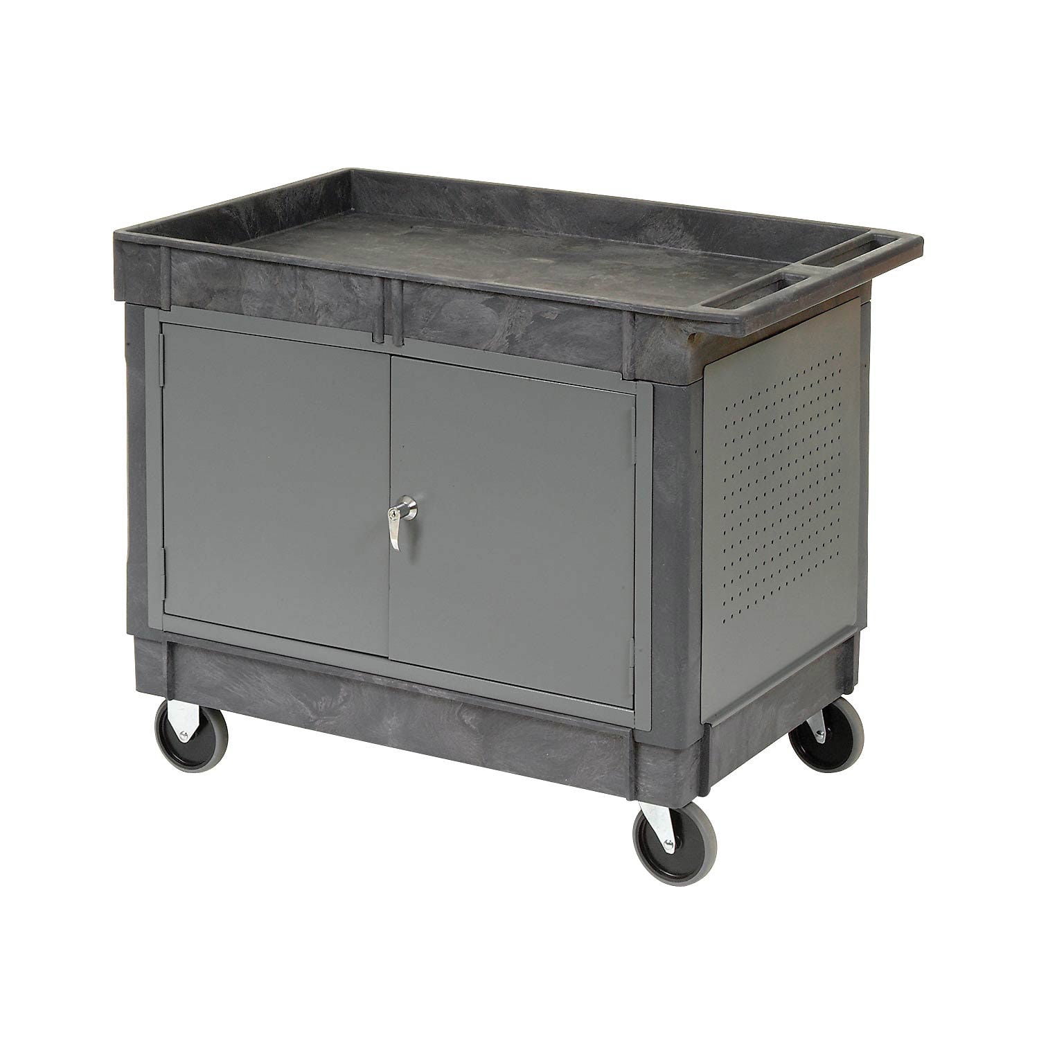 Global Industrial 241737 Mobile Tray Top Shelf Maintenance Cart with 5 ...