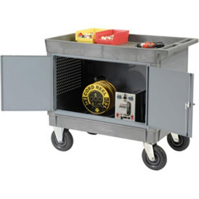 Global Industrial 241738 Mobile Tray Top Shelf Maintenance Cart with 8 ...