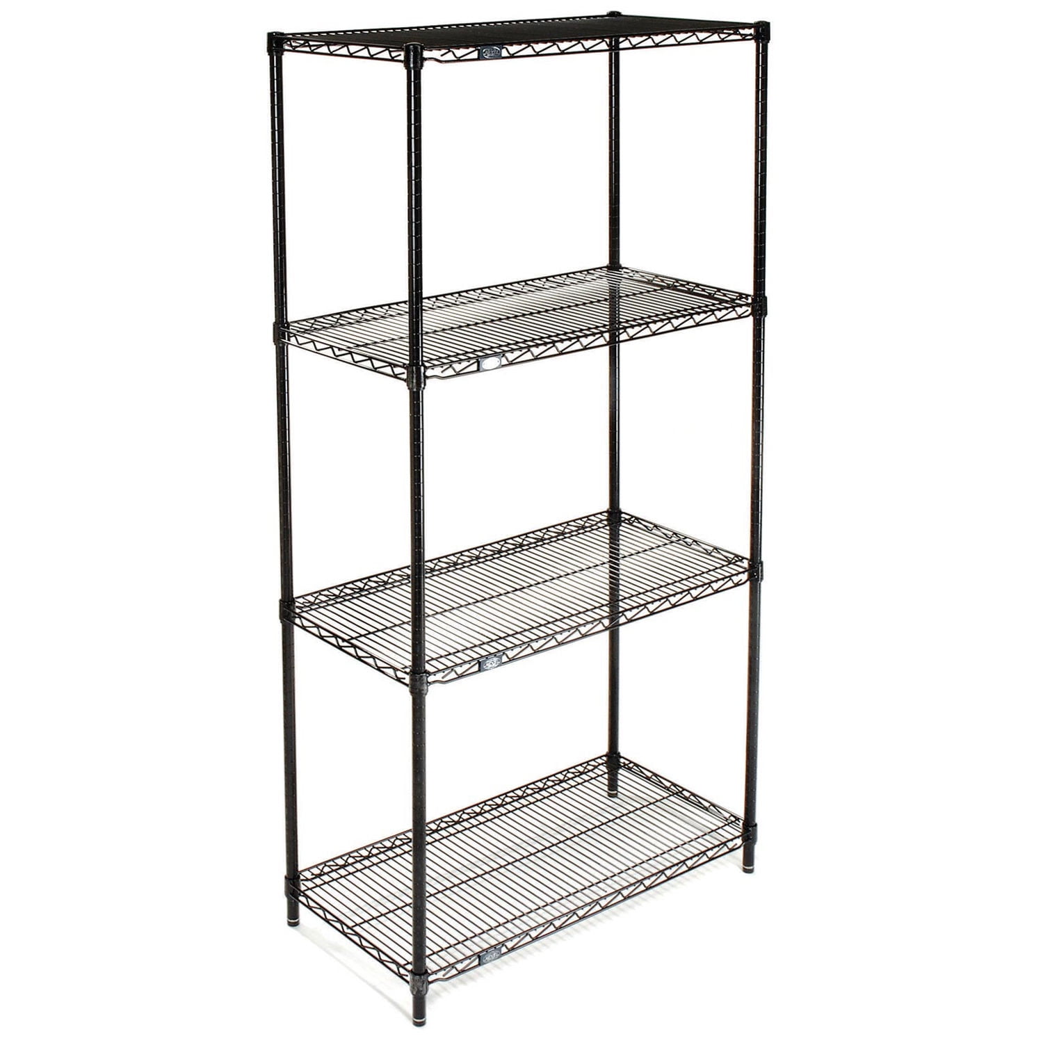 Global Industrial 24367B Nexel Black Epoxy Wire Shelving, 36 x 24 x 74 ...