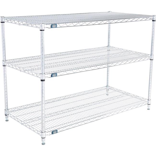 Global Industrial 24483S3 Nexel 3 Shelf Stainless Steel Wire Shelving ...