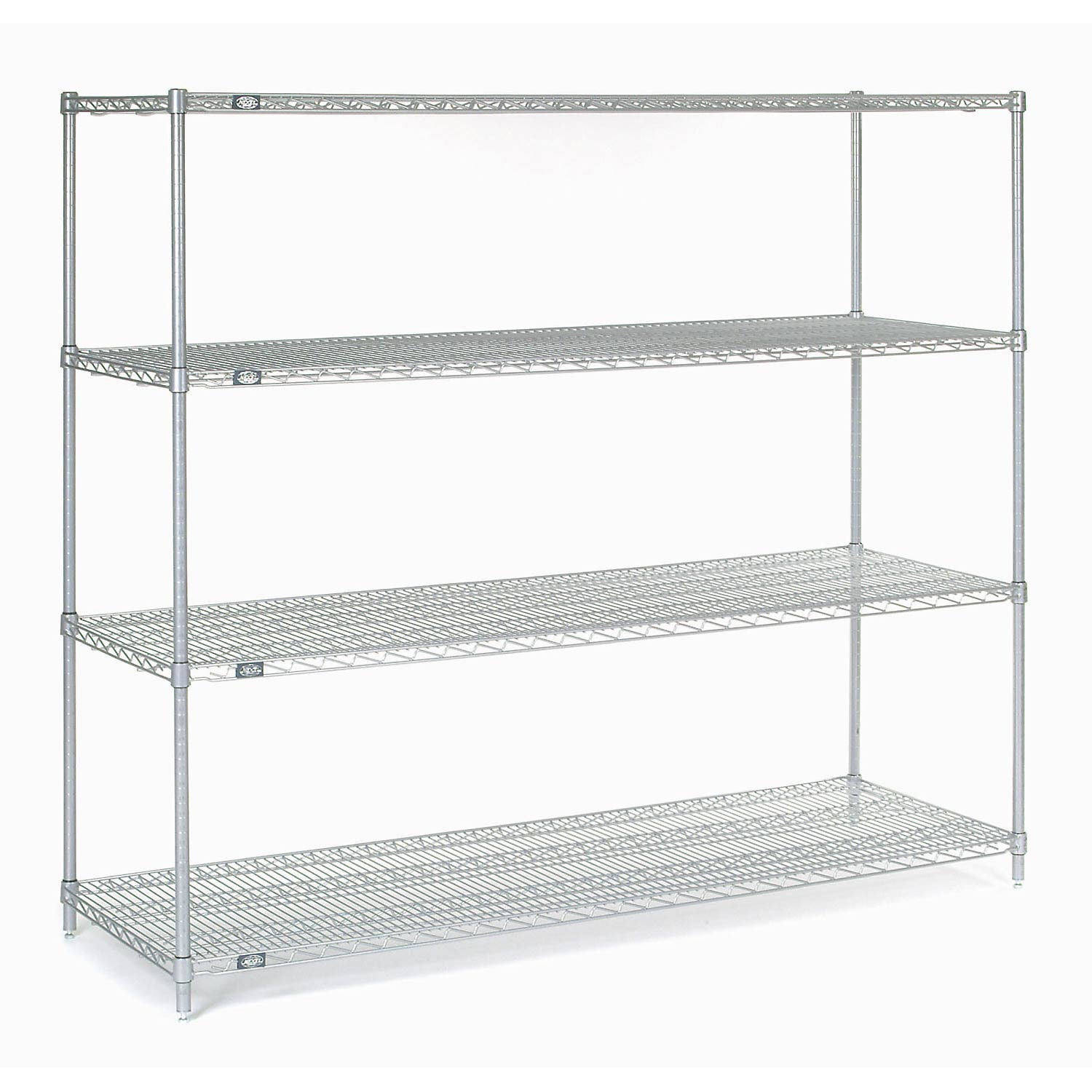 Global Industrial Nexel Chrome Wire Shelving Unit, 72x24x63 in., 4 ...