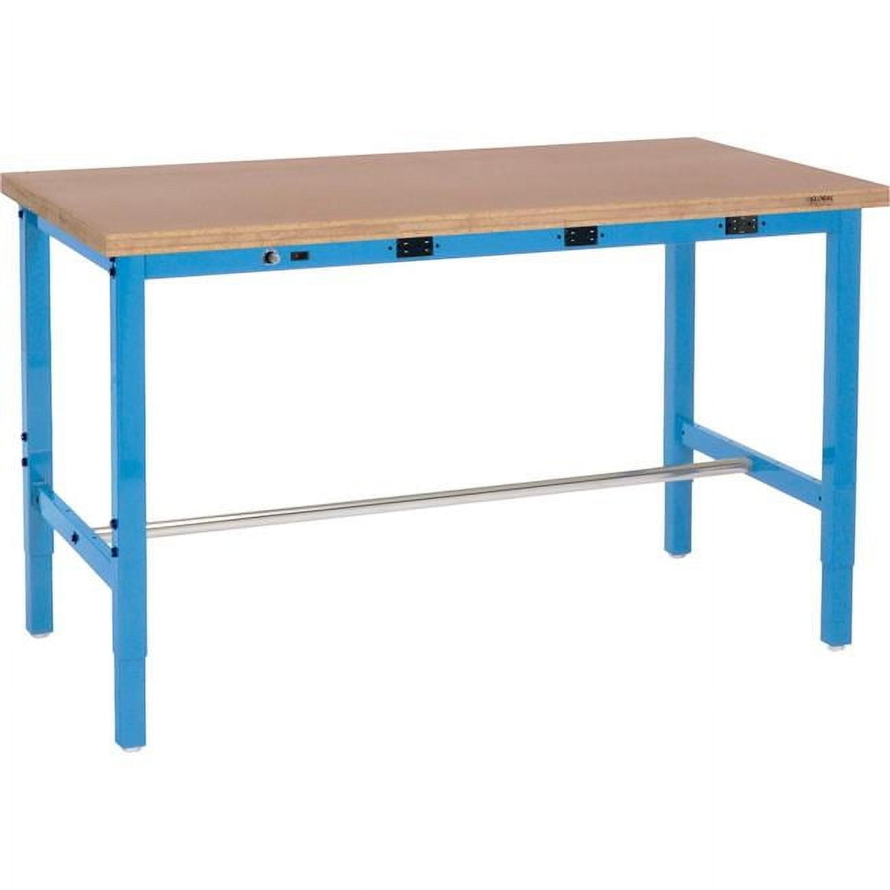 Global Industrial 253841BBLA 96 x 36 in. Adjustable Height Workbench ...