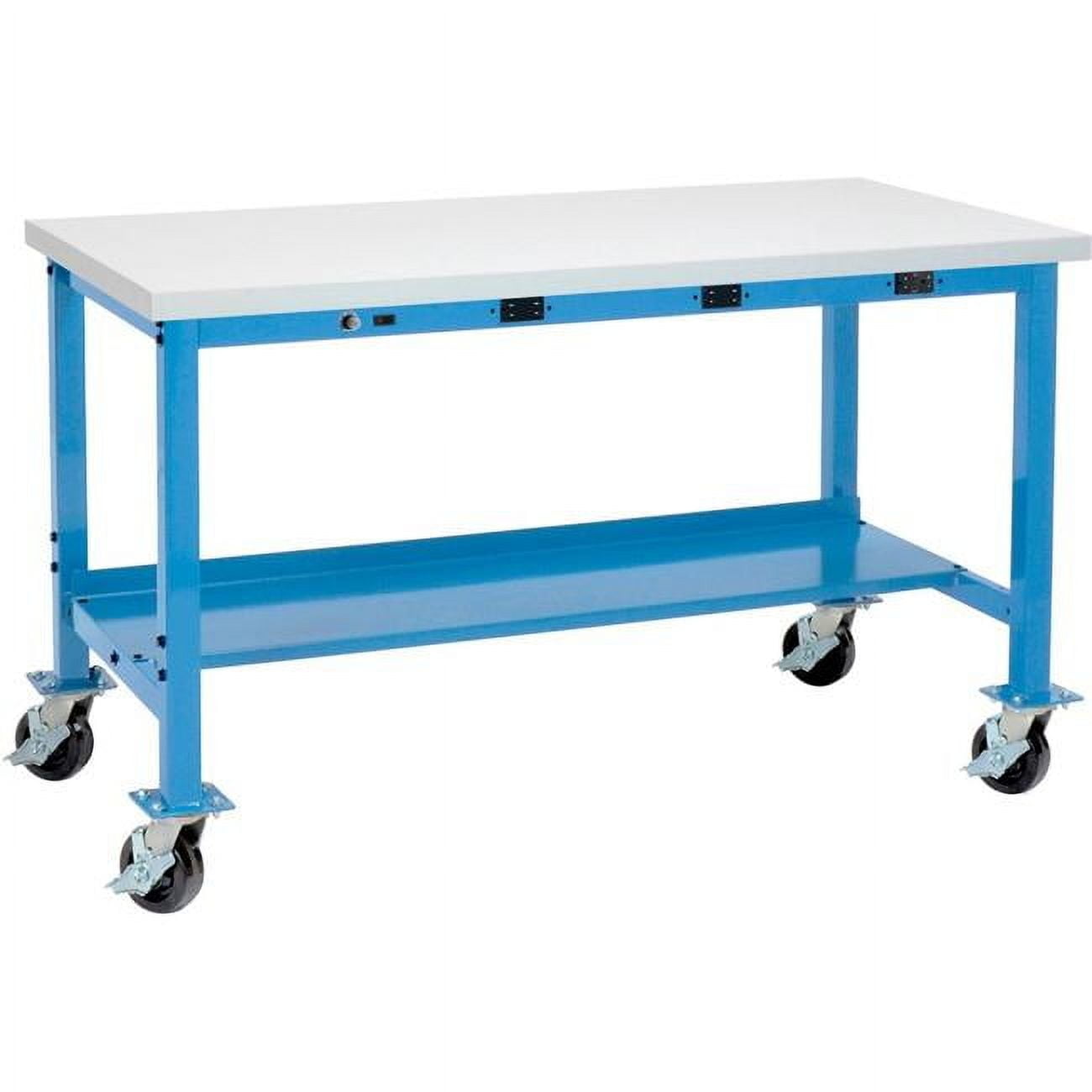 Global Industrial 253979MBBL 72 x 30 in. Mobile Production Workbench ...