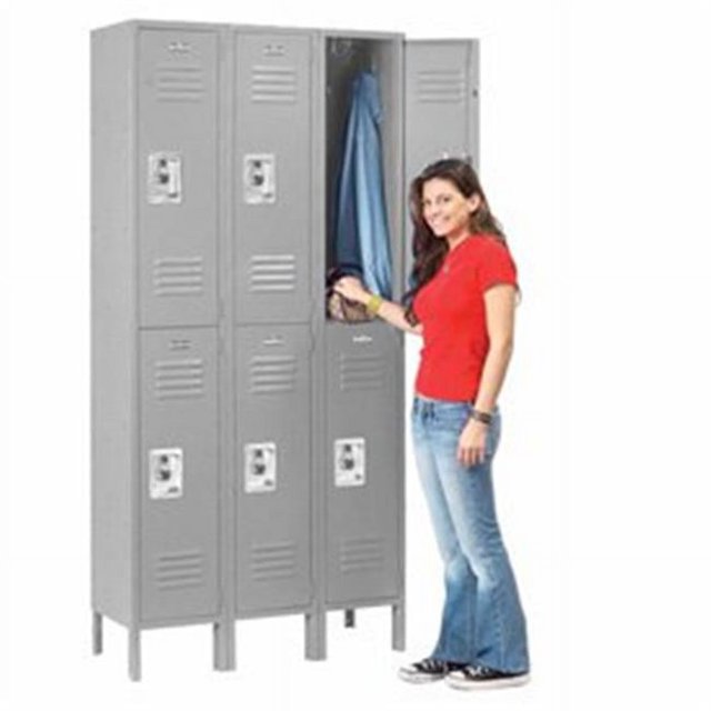 Global Industrial 254128GY 12 x 18 x 36 in. Double Tier Infinity Locker ...