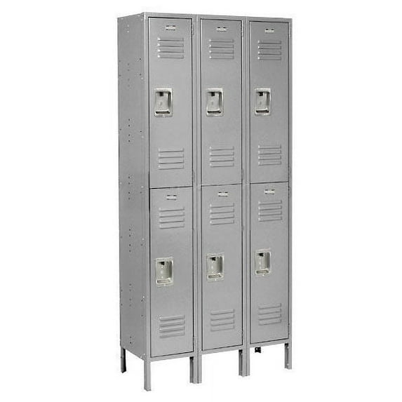 Global Industrial 254128GY 12 x 18 x 36 in. Double Tier Infinity Locker ...