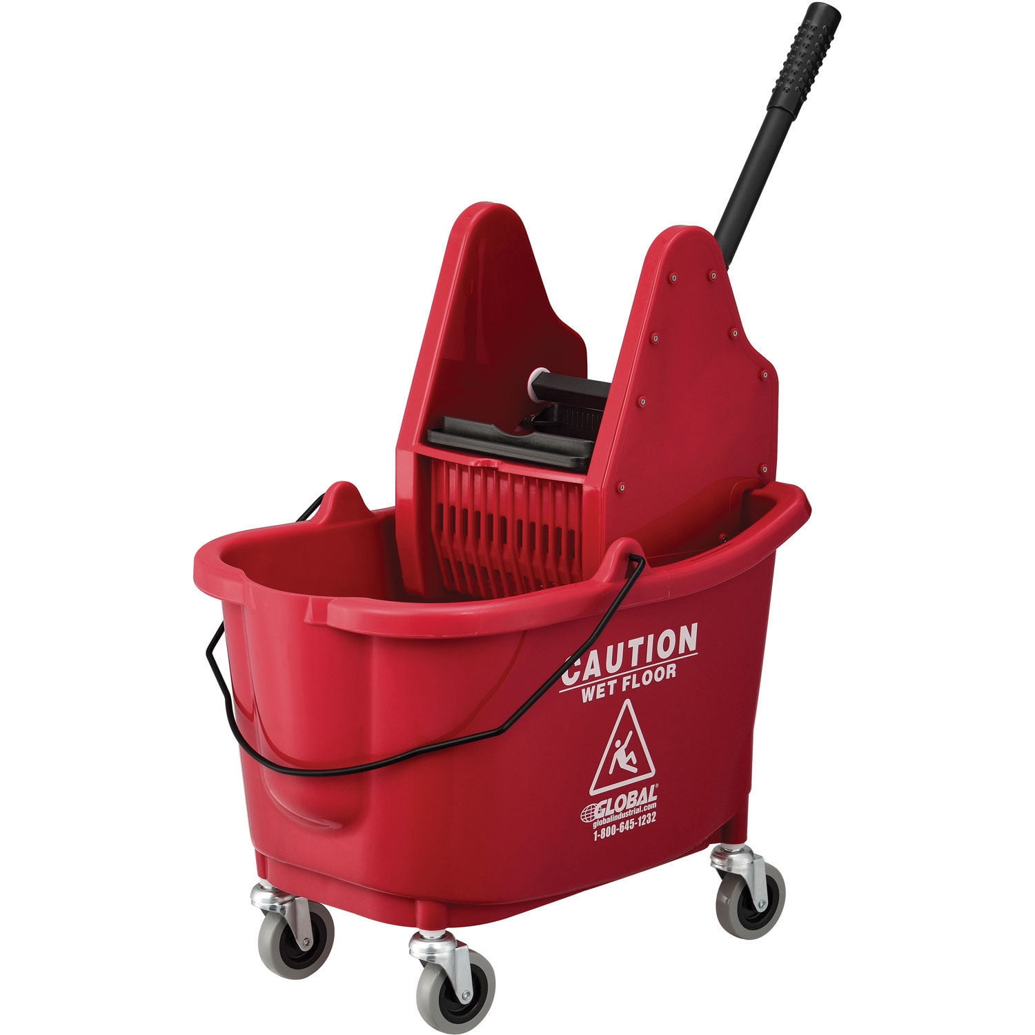 Global Industrial 260595RD 38 qt. Mop Bucket & Wringer Combo with Down ...
