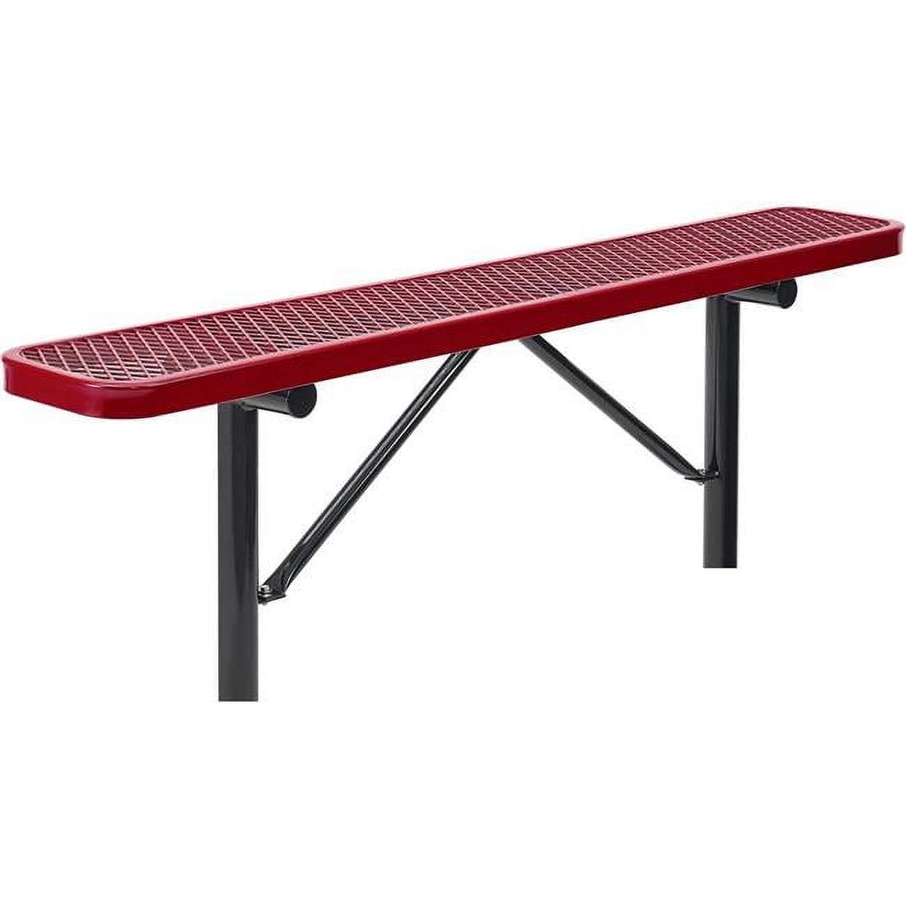 Global Industrial 277156IRD 6 ft. Outdoor Steel Flat Bench - Expanded ...