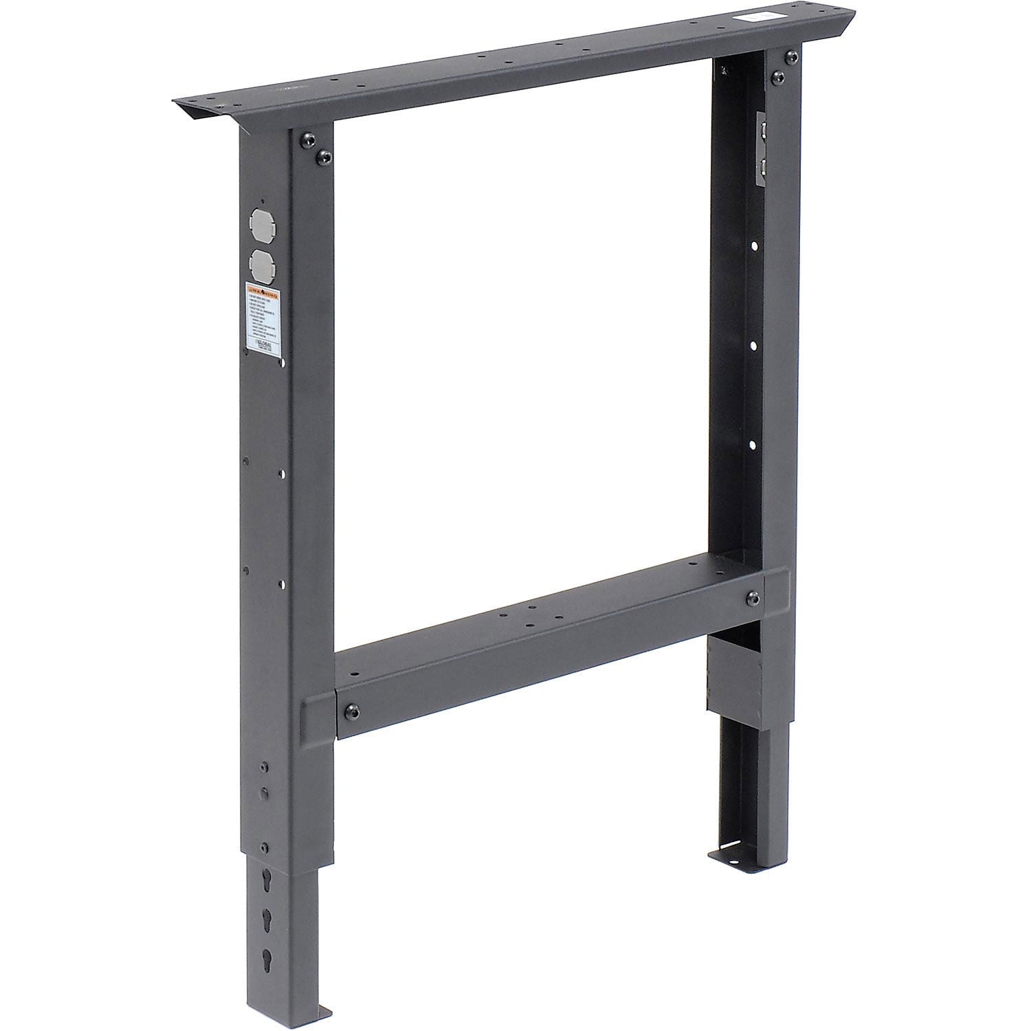Global Industrial Adjustable Height Steel Workbench Leg, Black, 30 In ...