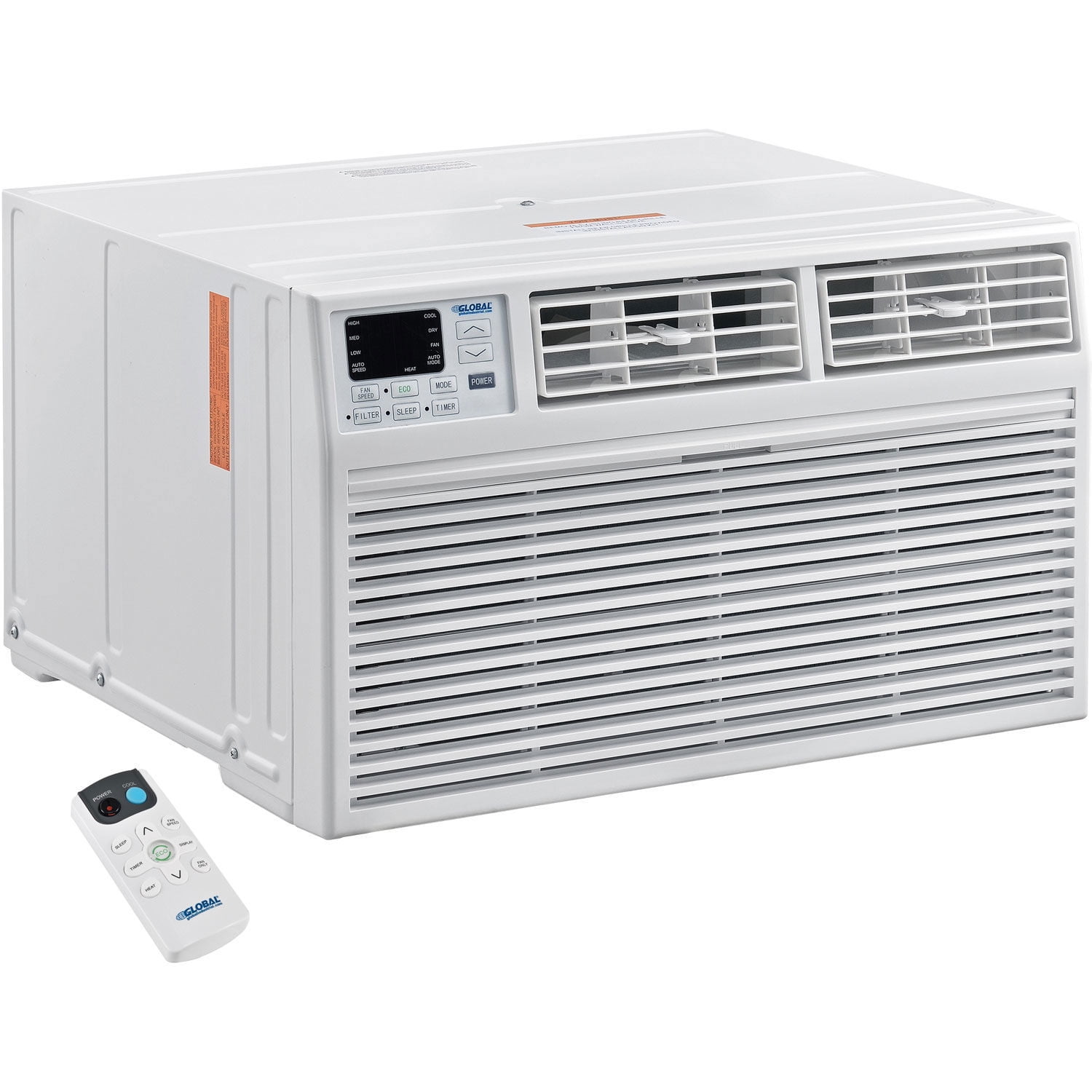 Global Industrial 12000 BTU Wall Air Conditioner with Heater - 1230W ...