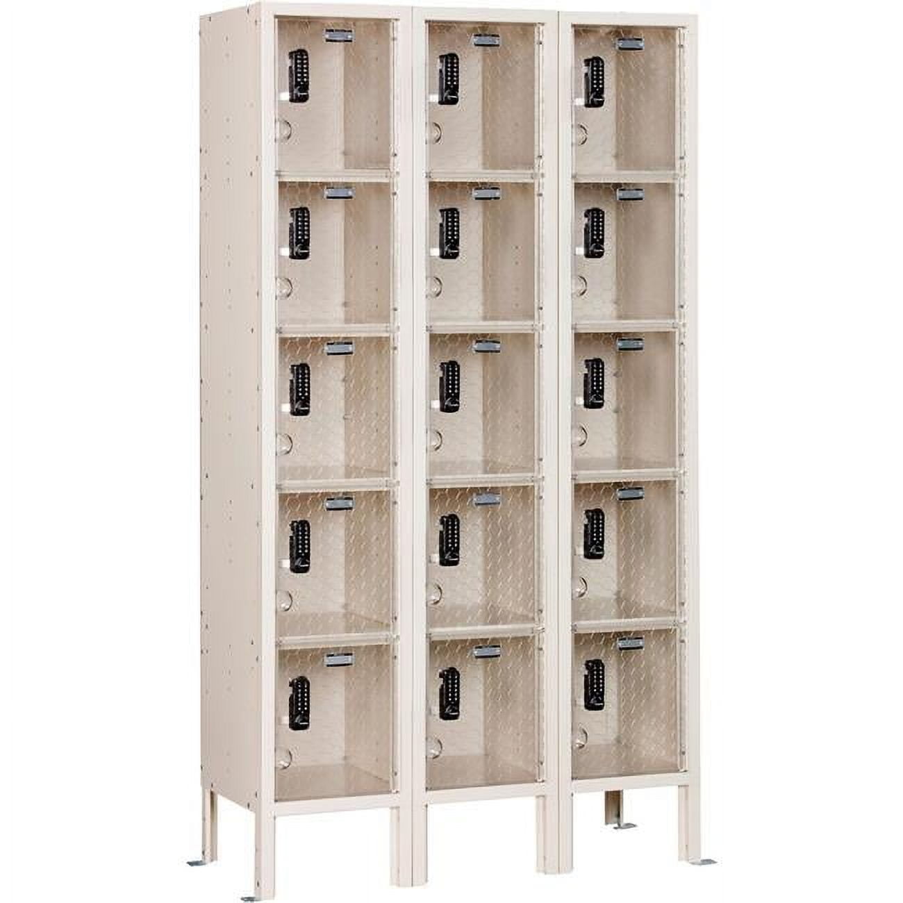 Global Industrial 298738 5-Tier 15 Door Clear View Locker - Digital ...