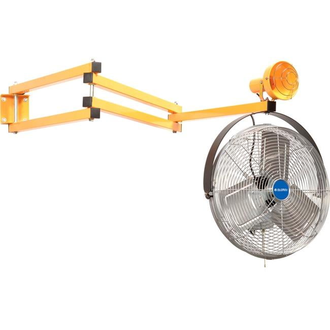 Global Industrial 298811 Triple Arm Dock Light with 18 in. 3-Speed Fan ...