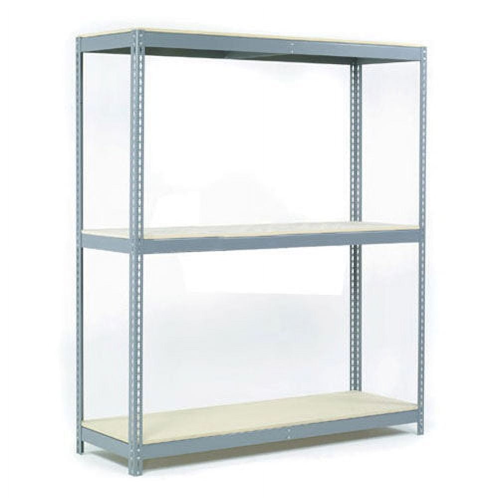 Wide Span Rack With 3 Shelves Wood Deck, 1100 Lb Capacity Per Level, 96 ...