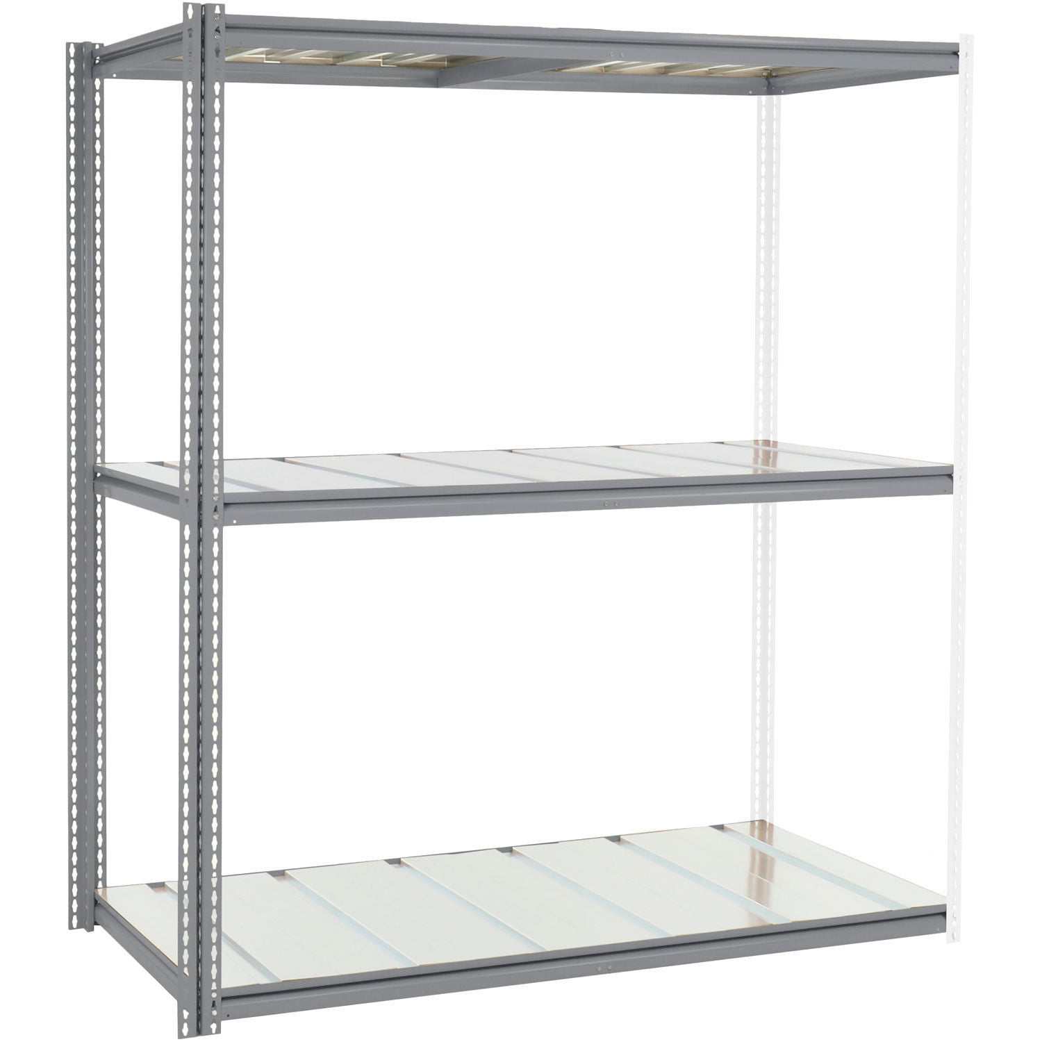 Global Industrial High Cap. Add-On Rack 72Wx24Dx60H 3 Levels Steel Deck ...
