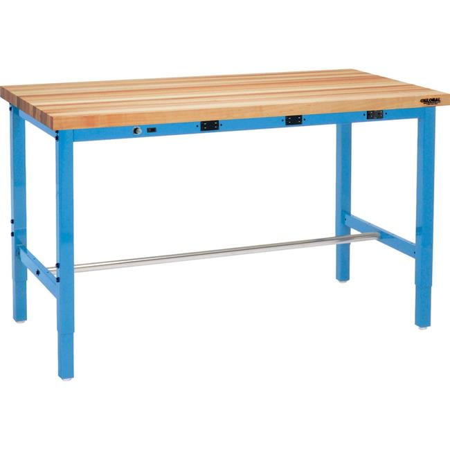 Global Industrial 318895BBLA 48 x 30 in. Adjustable Height Workbench ...