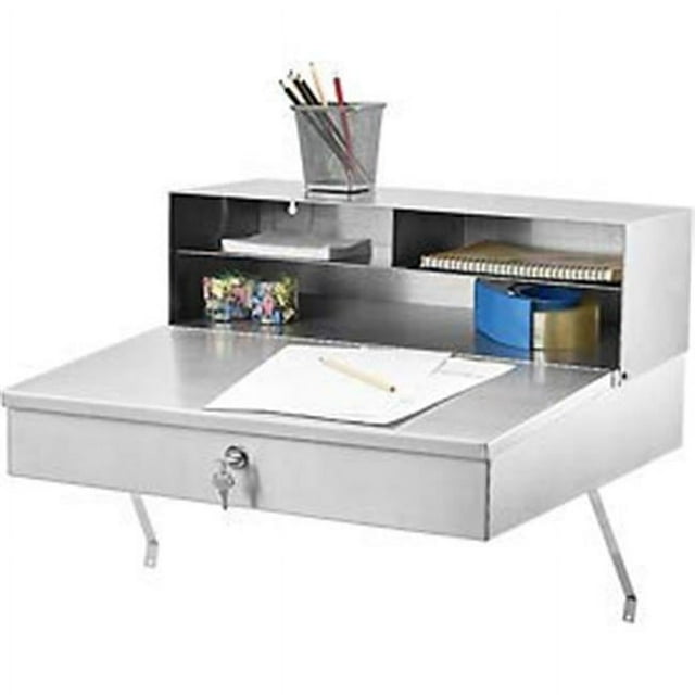 Global Industrial 319053 Stainless Steel Wall Mounted Receiving Desk ...