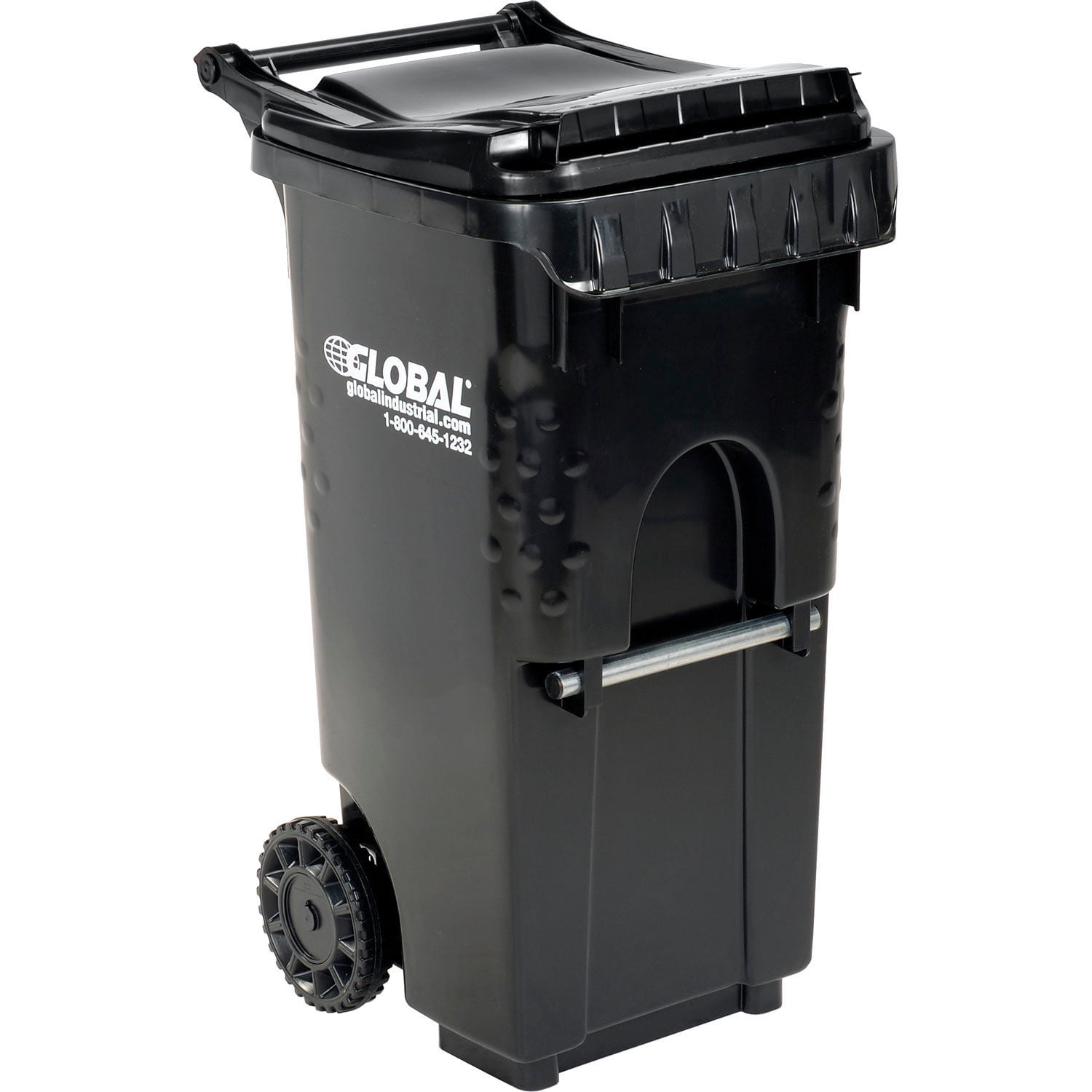 OTTO 35 Gallon Mobile Trash Container, Black, Outdoor, Wheels - Walmart.com
