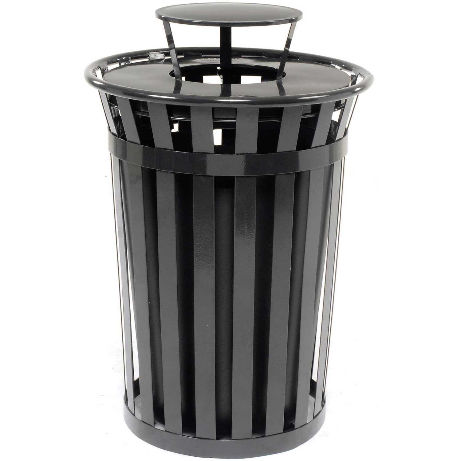 Global Industrial Large 36 gal Exterior Garbage Bin, Outdoor Metal ...