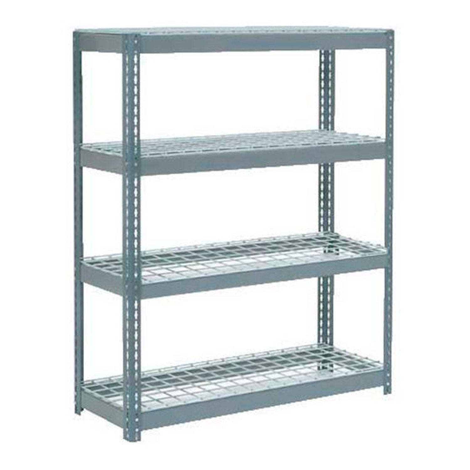 Industrial Boltless Heavy Duty Shelving, 48"W x 12"D x 72"H, 4 Shelves ...