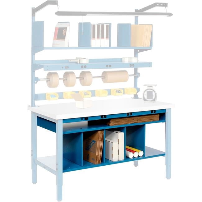 Global Industrial 412436 Lower Shelf Kit with Removable Dividers for 60 ...
