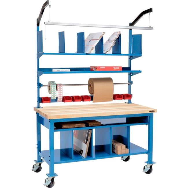 Global Industrial 412445A Complete Mobile Packing Workbench - Butcher ...