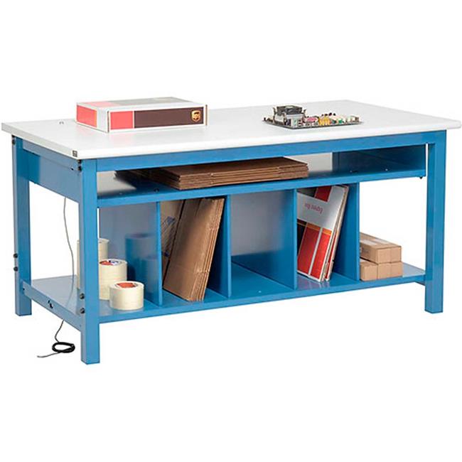 Global Industrial 412475 Packing Workbench with Lower Shelf Kit - ESD ...