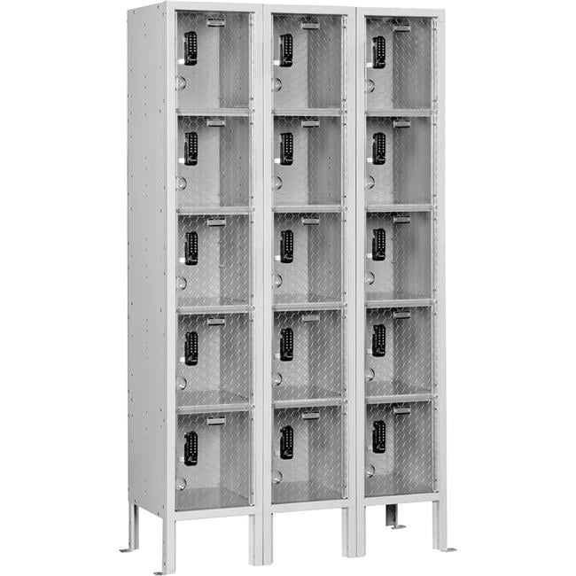Global Industrial 413264 5-Tier 15 Door Clear View Locker - Digital ...