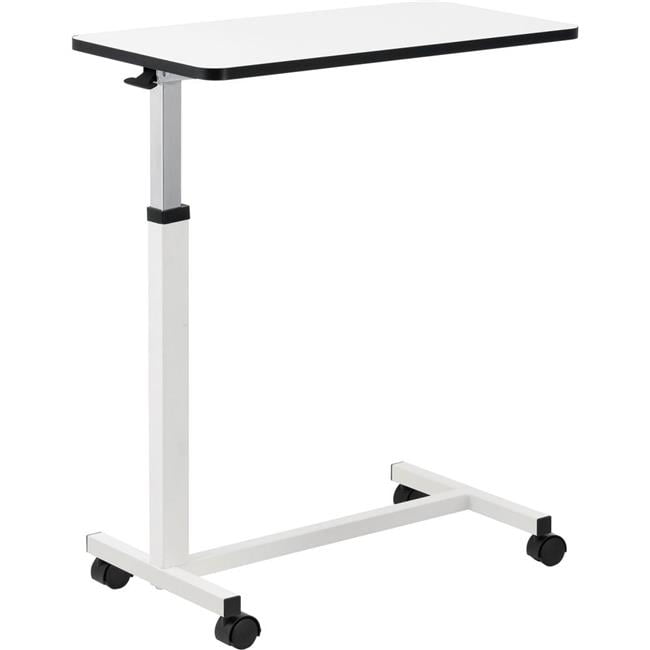 Global Industrial 436910WH Overbed Table with H-Base White Laminate ...