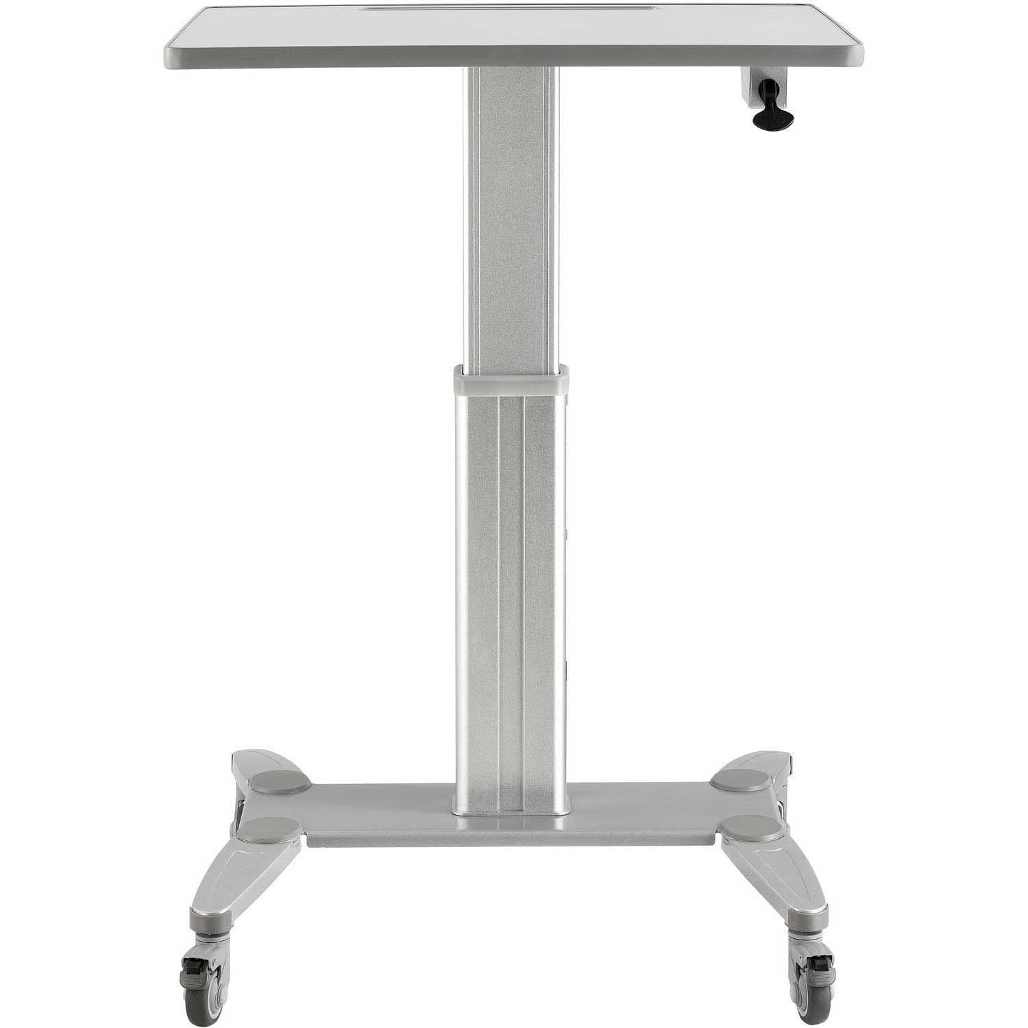 Global Industrial 436968 Sit-Stand Mobile Desk with Tablet Slot, Gray ...
