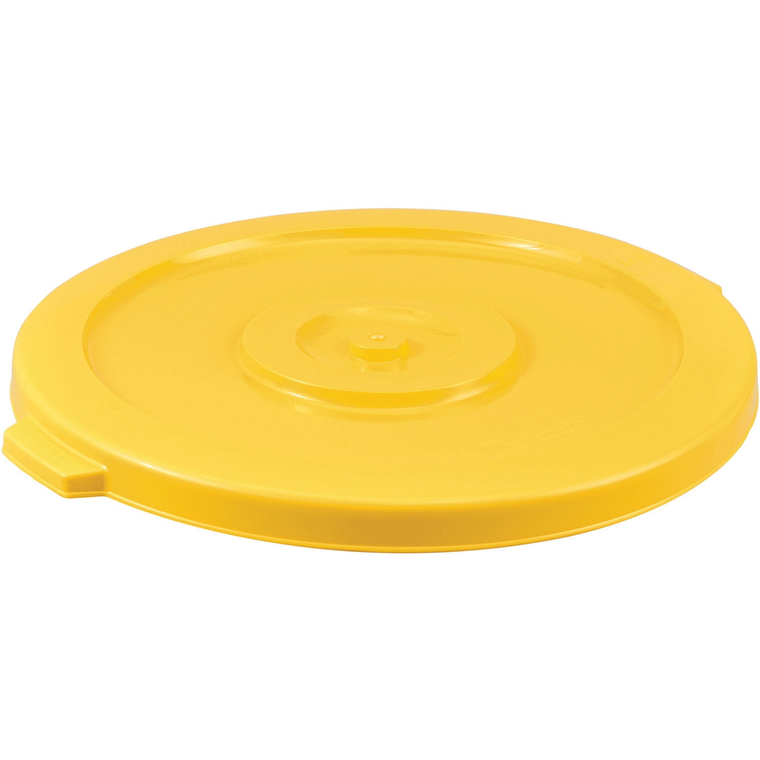 Global Industrial 44 Gallon Yellow Plastic Trash Can Lid, Durable ...
