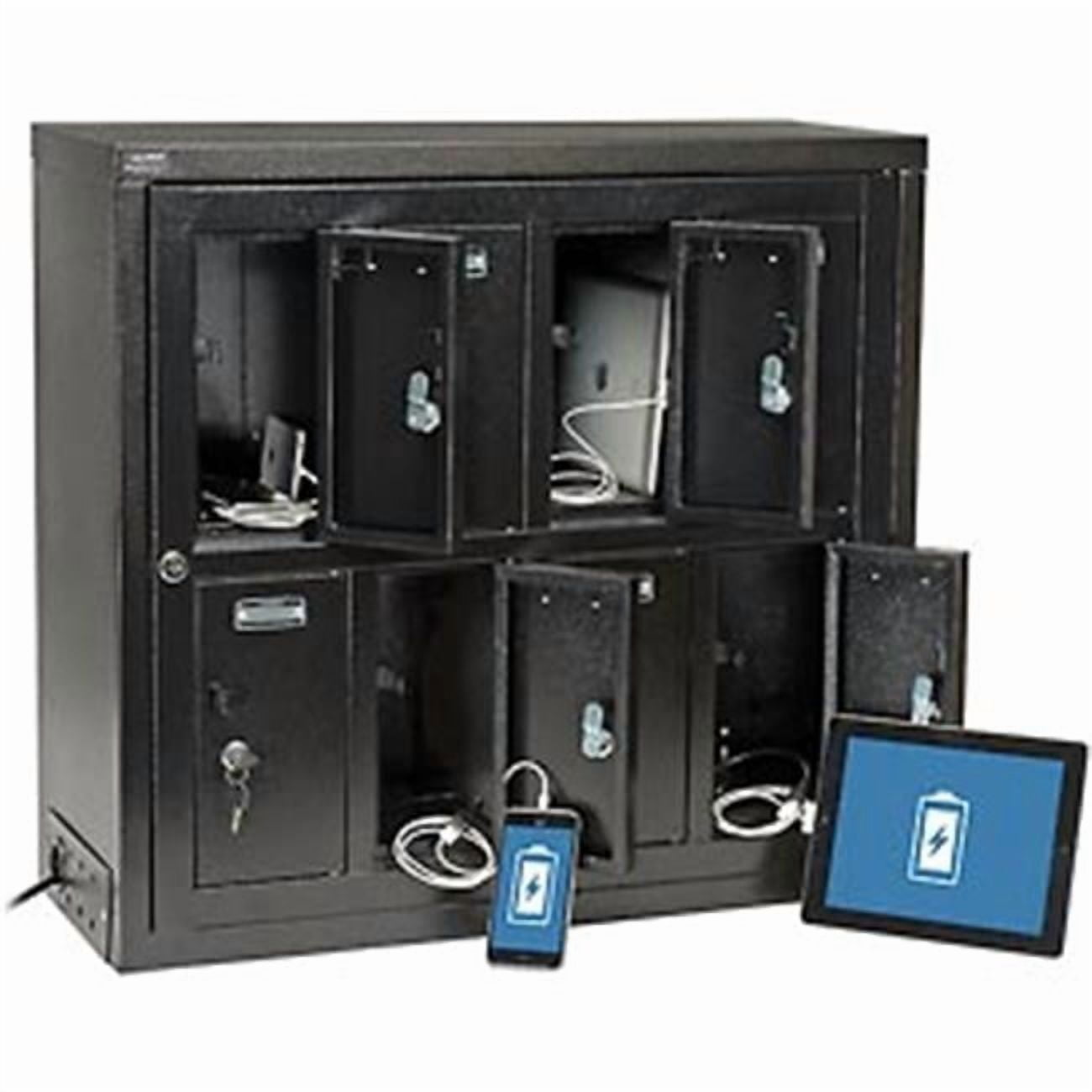 Global Industrial 493361BK Tablet & Cell Phone Charging Locker with 8 Door Keyed Lock Hasp ...