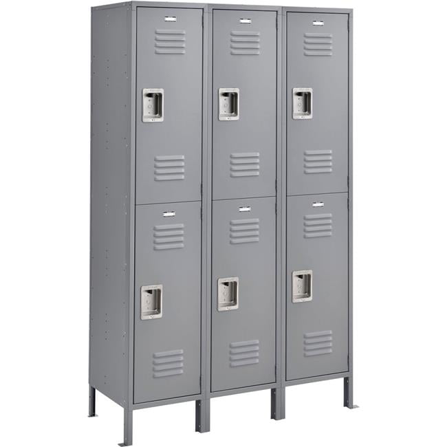 Global Industrial 493664GY Infinity 2-Tier 6 Door Locker - 45 x 18 x 78 ...