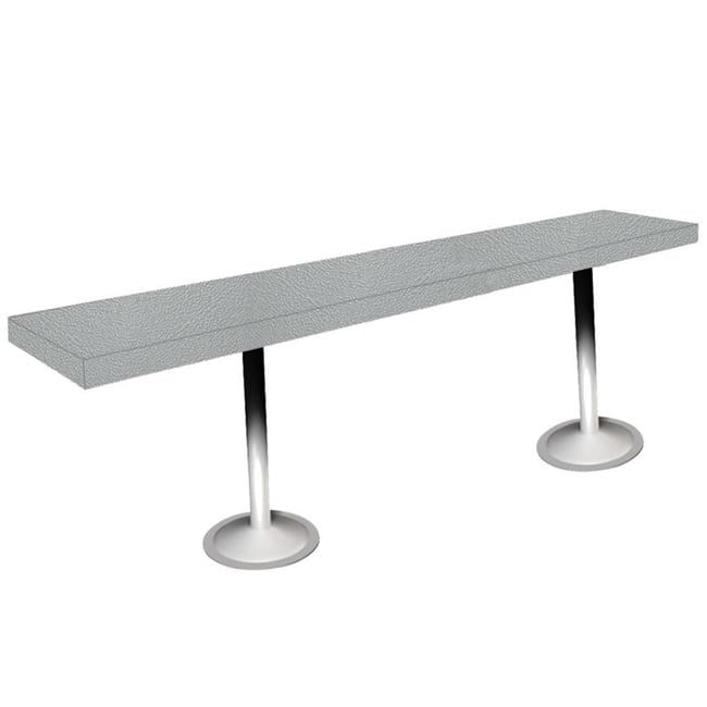 Global Industrial 493711 Locker Room Bench - Plastic Top with Pedestal ...