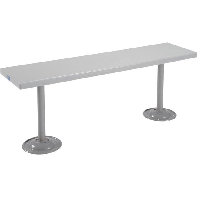 Global Industrial 493712 Locker Room Bench - Plastic Top with Pedestal ...