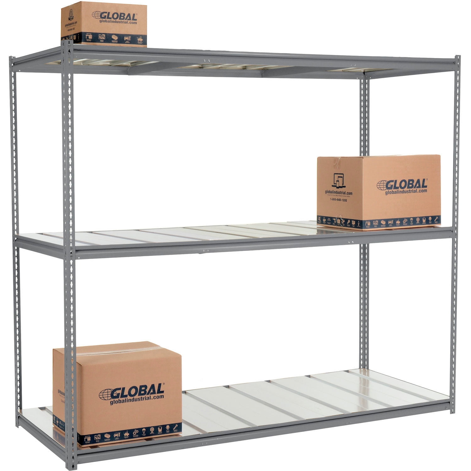 Global Industrial 580913GY 84 x 96 x 48 in. High Capacity 3 Level ...
