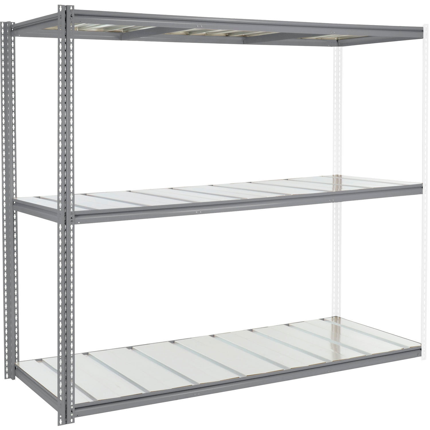 Global Industrial 581020GY 84 x 96 x 36 in. High Capacity 3 Levels Add ...