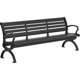 Global Industrial Black Aluminum Park Bench - Walmart Business Supplies