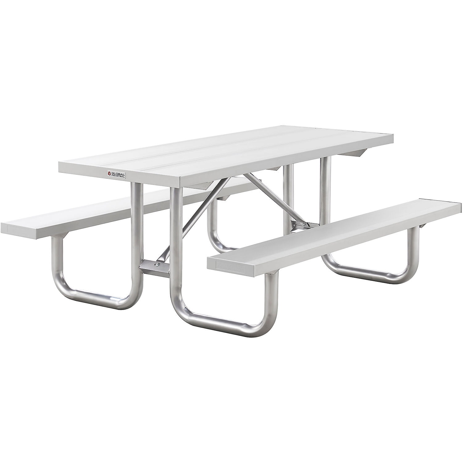 Global Industrial 6' Heavy-Duty Aluminum Picnic Table - Walmart.com