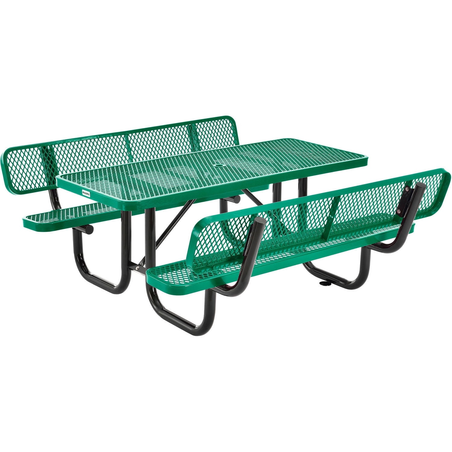 Global Industrial 277630GN 6 ft. Rectangular Outdoor Expanded Metal ...