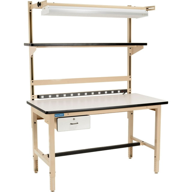 Global Industrial Bench-In-A-Box Standard Workbench, Plastic Laminate ...