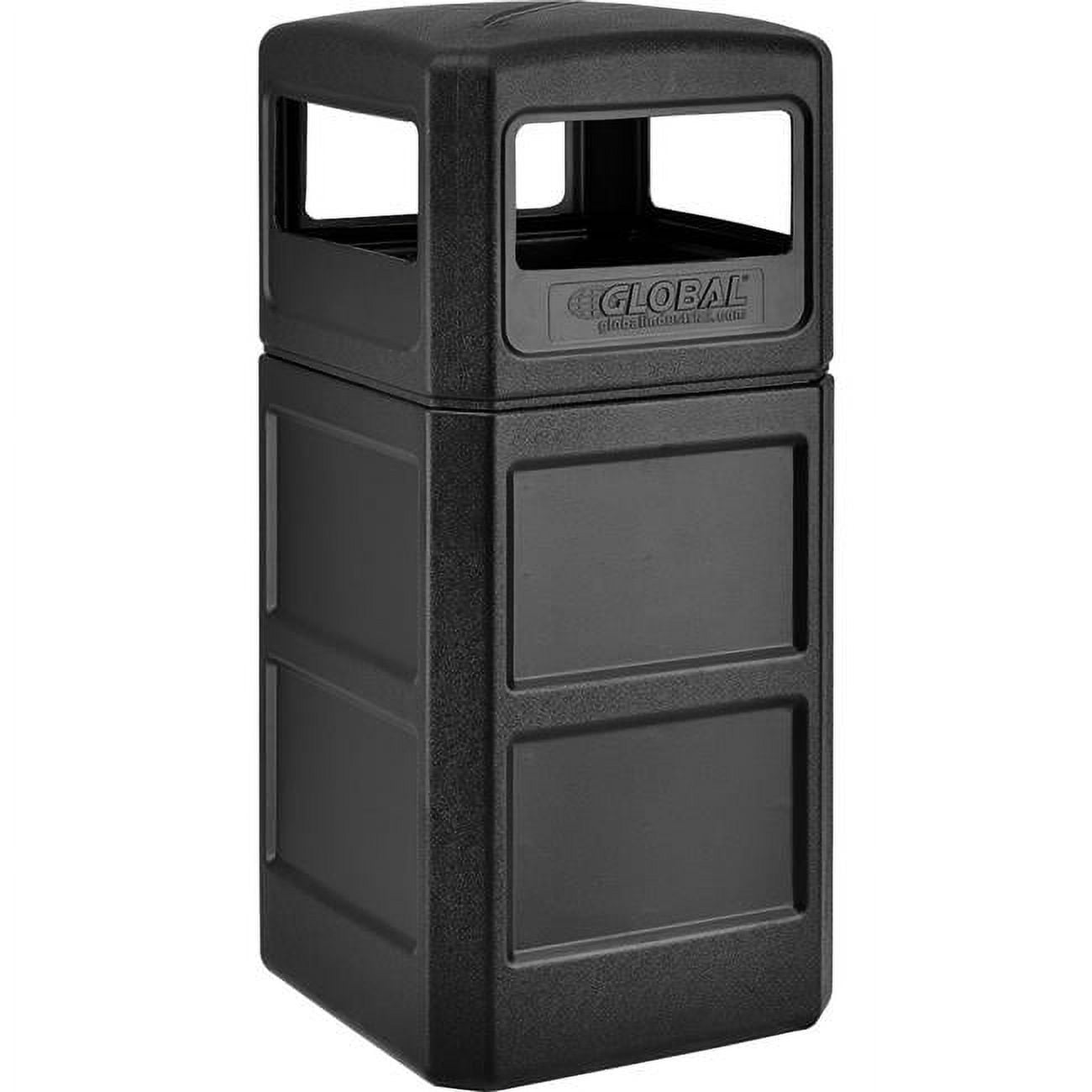 Global Industrial 641414BK 42 gal Square Plastic Waste Receptacle with ...