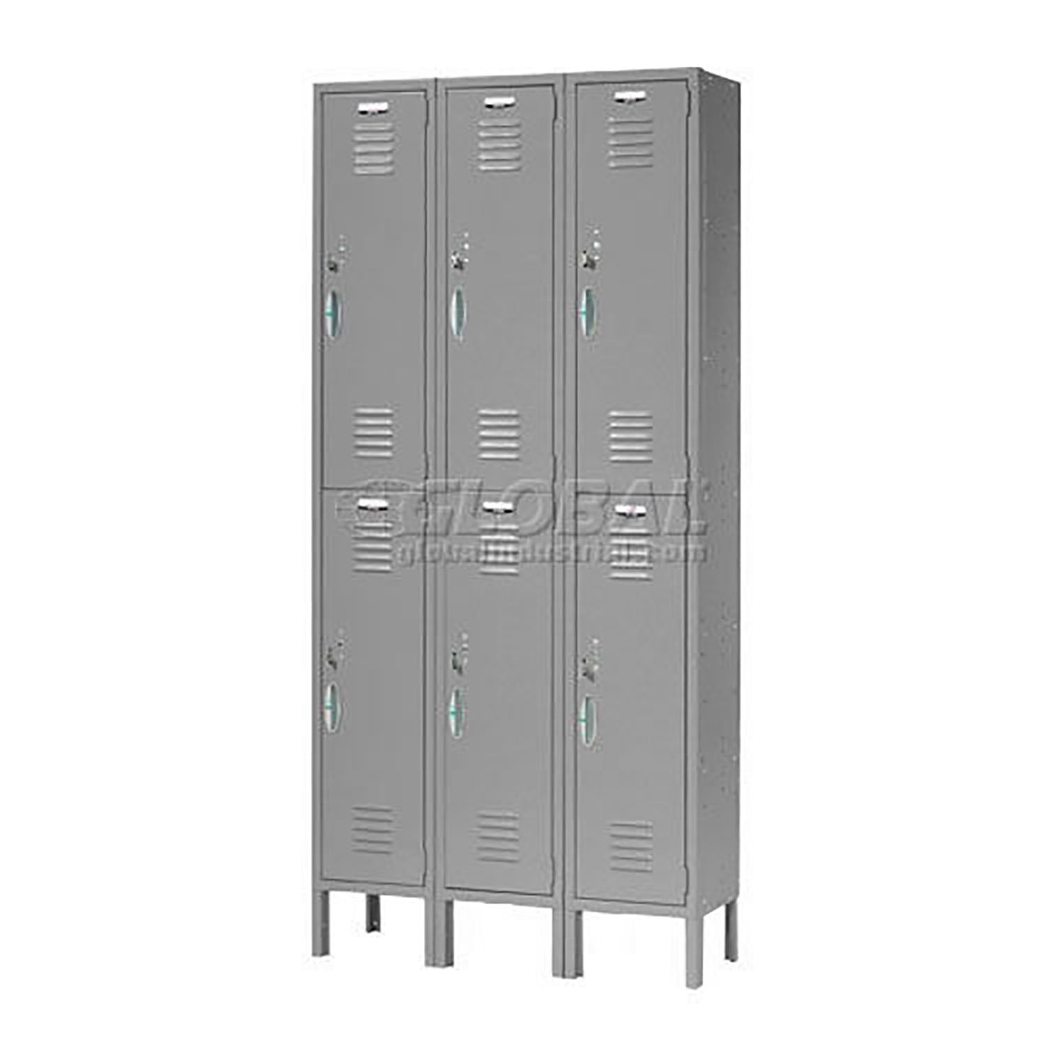 Global Industrial 652147GY 12 x 15 x 36 in. Double Tier Capital Locker ...