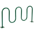 Global Industrial Wave Bike Rack, Green, Flange Mount, 7-Bike Capacity ...