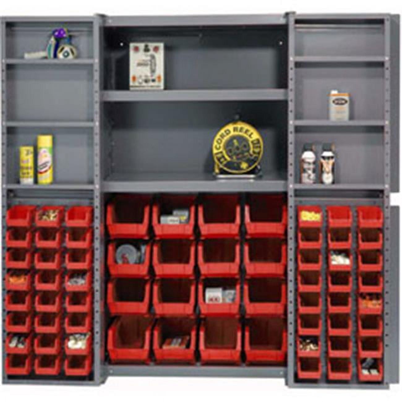 Global Industrial 662139RD 38 x 24 x 72 in. Bin Cabinet Deep Door with ...
