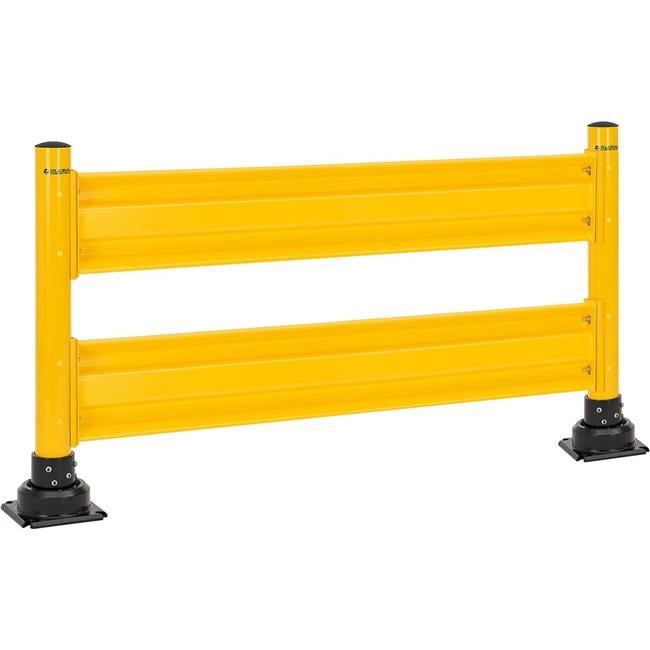Global Industrial 670777 6 ft. Steel Guard Rail with 4 in. Rebounding ...
