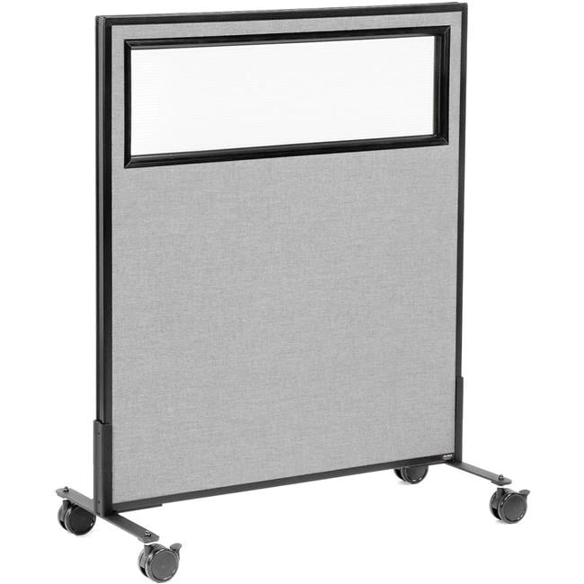 Global Industrial 694979MGY Interion Mobile Office Partition Panel with ...