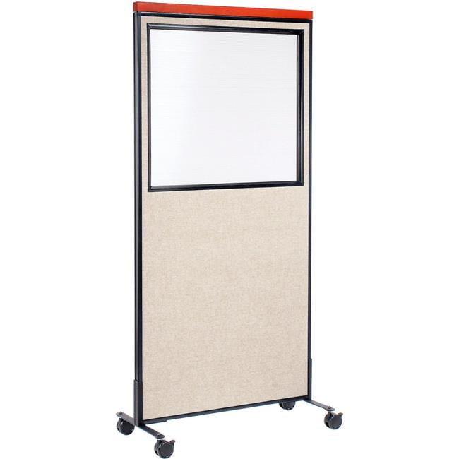 Global Industrial 695792WMTN Interion Mobile Deluxe Office Partition ...