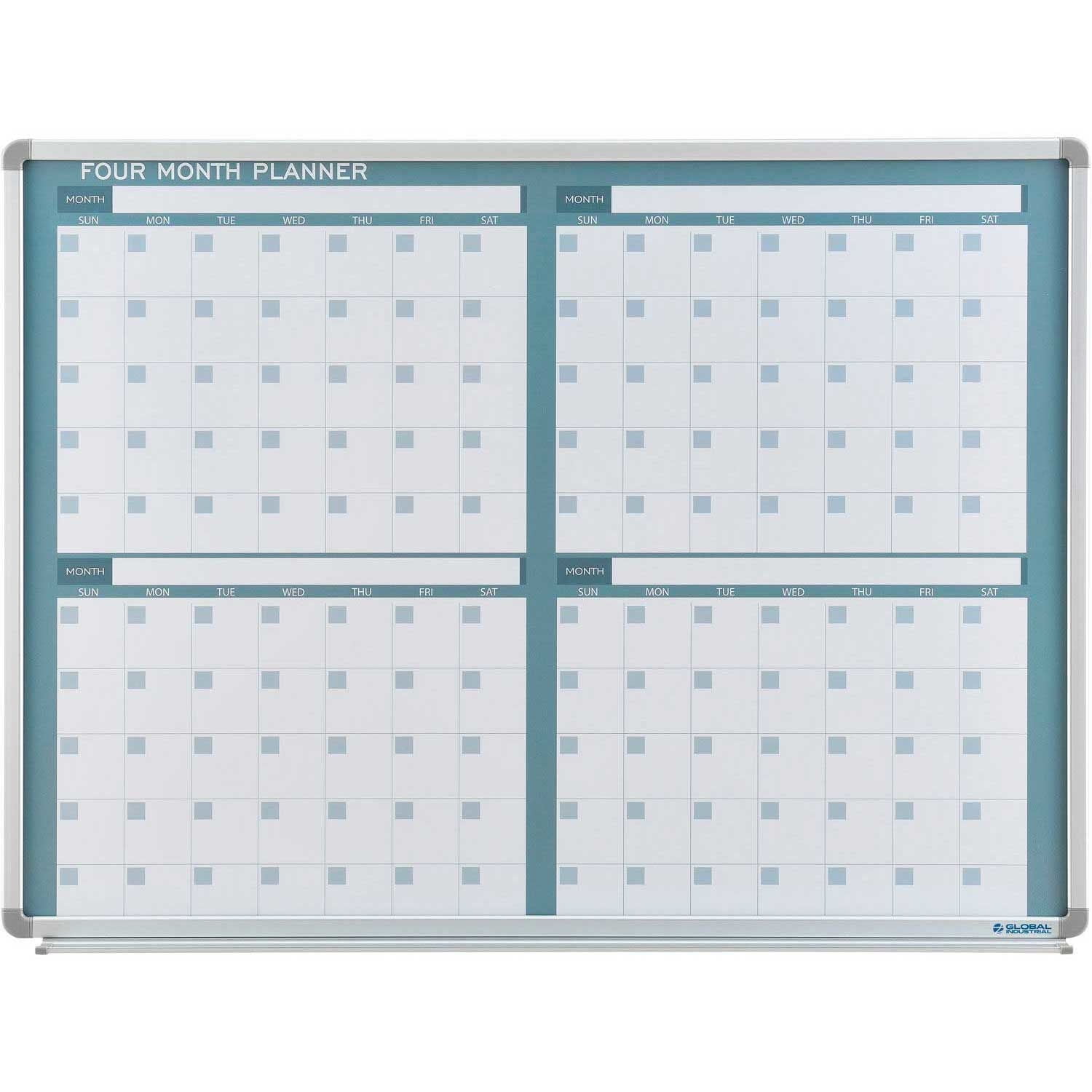 Global Industrial 695867 Global Industrial Magnetic Dry Erase Four ...
