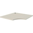 Interion Modular Partition Corner Worksurface, 36"W x 24"D, White Ash ...